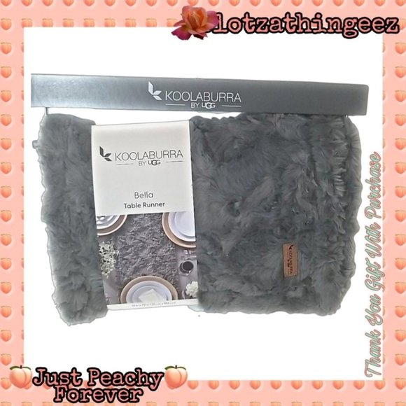 UGG | Dining | Ugg Table Runner Faux Fur Frost Grey | Poshmark